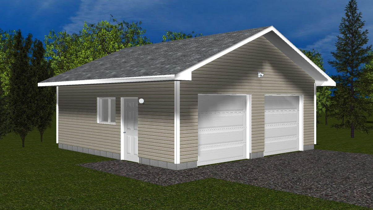 Permit Ready Stock 24 x 24 Garage Plans – Backyard Plans by Cottage ...
